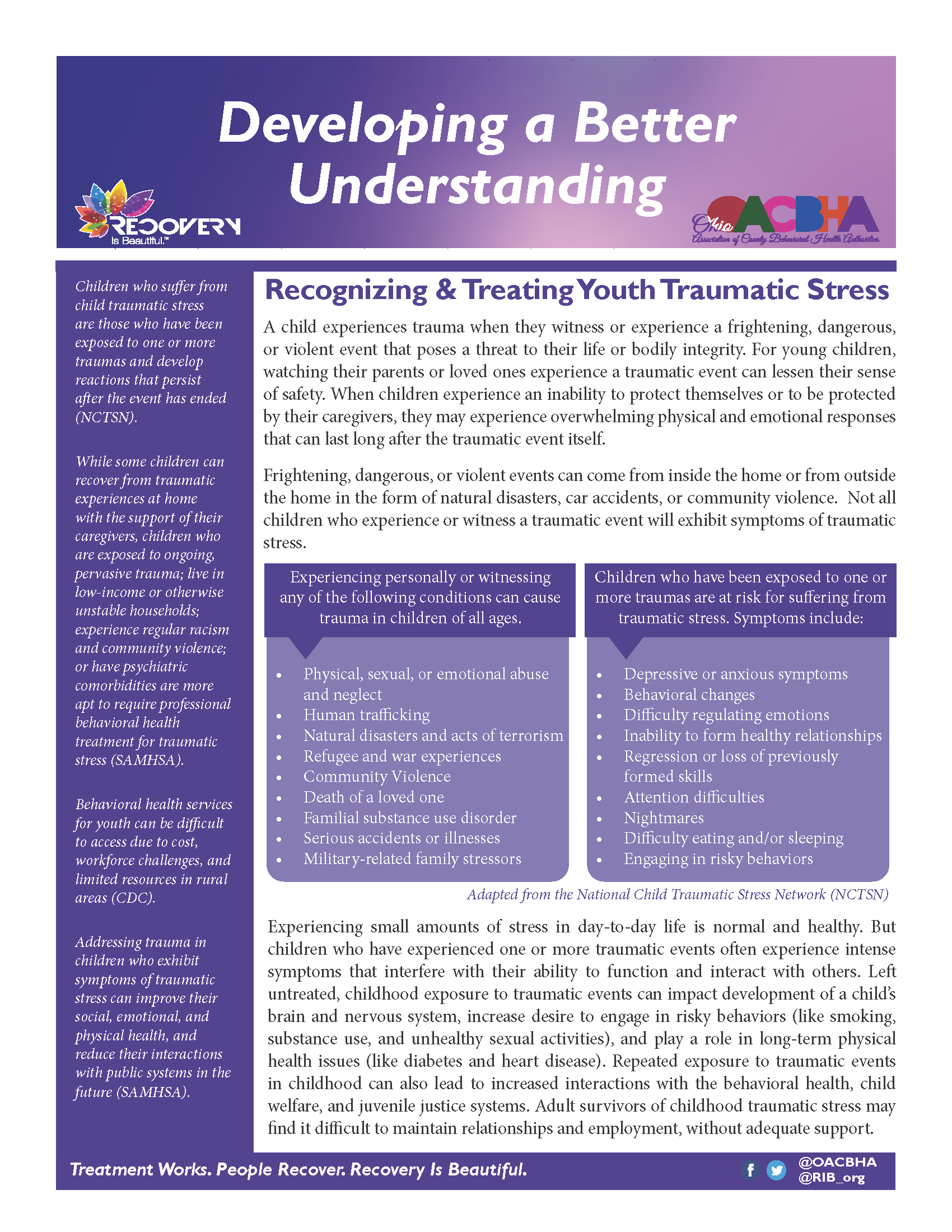 Behavioral Health One-Pagers - Ohio Association of County Behavioral ...